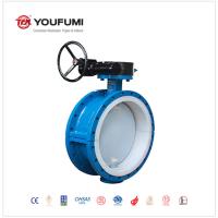 China Flanged PTFE Lined Butterfly Valve DN500 PN16 Anticorrosion For Caustic Soda for sale