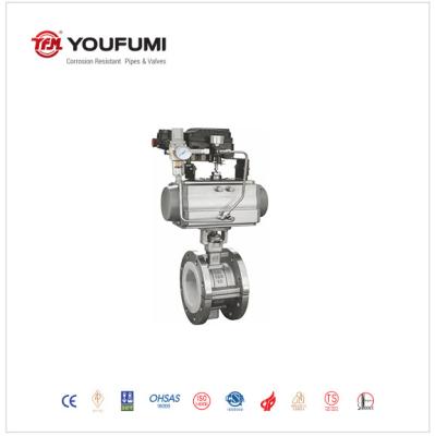 China PTFE Manually Operated Butterfly Valve , RF Cf8m Butterfly Valve for sale