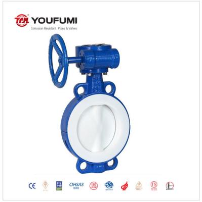 China WCB CF8M PTFE Seat Butterfly Valve JIS10K Standard Manual Operated for sale