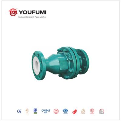 China ANSI Standard WCB PTFE PFA Lined Check Valve 4 Inch ASTM For Food for sale