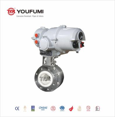 China Ball Style Lined Ceramic Valve PN40 ISO9001 With High Chemical Stability for sale