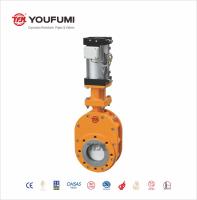 China High Hardness Ceramic Valve HRC88 Ball Type Actuator Operated For Caustic Soda for sale