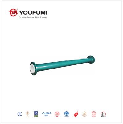 China Stainless Steel PTFE Lined Pipe Spool DN25 SS316L Fluorine Chemical use for sale
