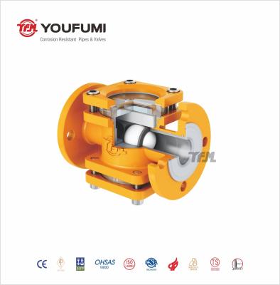 China Flanged PTFE Lined Pipe Fittings SS304 Material Round Head Code for sale