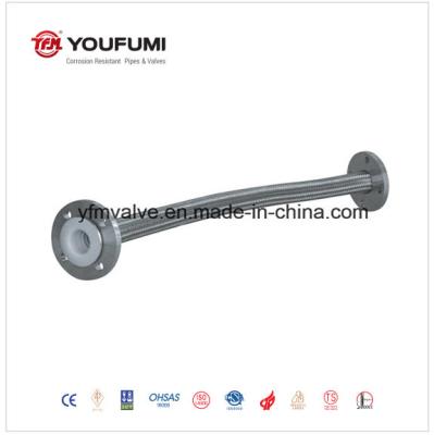 China Compression Molding PTFE Lined Pipe Fittings 100mm Flanged Coupling Type for sale
