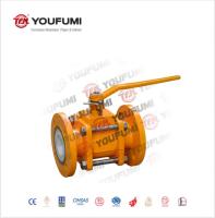 China High Temperature Manually Operated Ball Valve , Abrasion Erosion Ceramic Ball Valve for sale