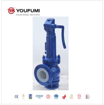 China PTFE Balanced Bellows Safety Relief Valve , Flanged Spring Type Safety Valve for sale