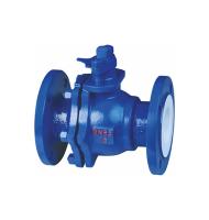 China PFA FEP Lined Ball Valve , PN16 DN80 Power Plant Valve For Pharmaceutical for sale