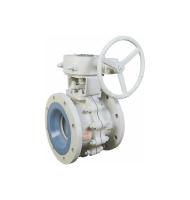 China PFA Side Entry Floating Ball Valve , 8Inch 150lbs Worm Gear Ball Valve for sale