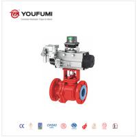 China Midsplit WCB Ball Valve , ANSI PFA 2 Piece Body Ball Valve Silicone Chemical Use for sale