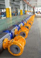 China Anticorrosion PFA 3 Flanged Plug Valve , Worm Gear Operated Plug Valve for sale