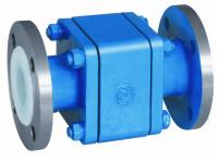 China WCB PFA Lined Check Valve Ball Type Chlor Corrosion Resistant Alkali Use for sale