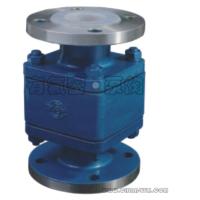 China Stainless Steel PFA Lined Ball Check Valve PN16 Anticorrosion With Vertical Lift for sale