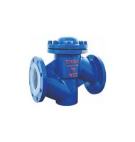 China DIN Horizontal Lift Check Valve , Petrochemical PFA Lined Swing Check Valve for sale