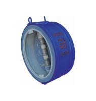 China Anticorrosion PTFE PFA Lined Dual Plate Check Valve Wafer Type for sale
