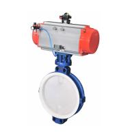 China Lug Style Full PTFE Lined Butterfly Valve Refining DIN Standard Acid Medium for sale