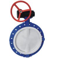 China 6 Inch PTFE Butterfly Valve , Single Flange Butterfly Valve DIN Standard for sale