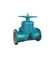 China PTFE Flanged Diaphragm Valve , Industrial Diaphragm Valve For Petrochemical for sale