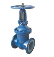 China GOST Standard PTFE Lined Gate Valve Flange Type Casting Material For Food for sale