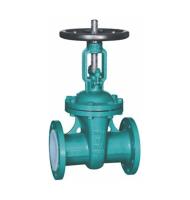 China Anticorrosion PFA Lined Flange Type Gate Valve 10 Inch 150LBS Petrochemical Use for sale