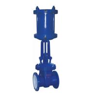 China ANSI Standard PTFE Lined Gate Valve With Pneumatic Actuator Casting Steel for sale