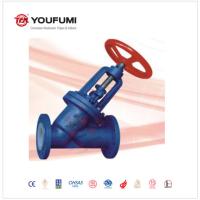 China DIN Standard PTFE Lined Globe Valve , Petrochemical Y Type 2 Way Globe Valve for sale