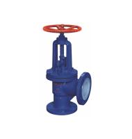 China PFA Lined ANSI Angle Type Globe Valve PN10 Chemical Fluid Use With Handwheel for sale