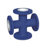 China Tee Shape PTFE Lined Pipe Fittings ASTMF 1545 Stainless Steel material for sale