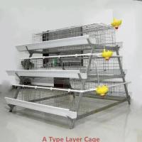 China Space Saving Poultry Farm Layer Cage System , A Frame Battery Cages For Laying Hens for sale