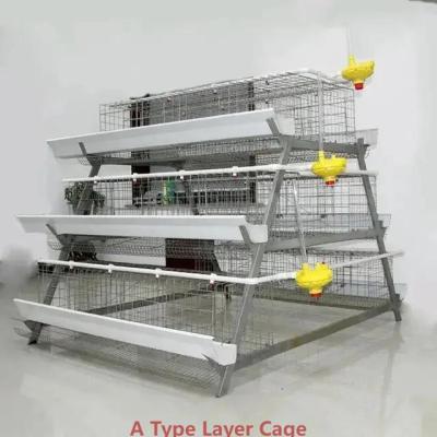 China Space Saving Poultry Farm Layer Cage System , A Frame Battery Cages For Laying Hens for sale