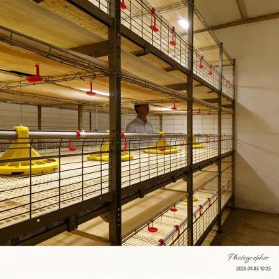 China Hot Dip Galvanized Automatic Broiler Cage 216 288 384 Birds/Unit For Poultry Farm for sale