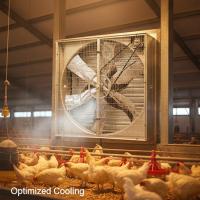 China Poultry House Galvanized Exhaust Fan Strong Wind Ventilation Fan High Airflow for sale