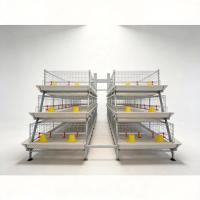 China Chicken Farming Equipment H Type Automatic Broiler Chicken Cage Vertically Stacked for sale