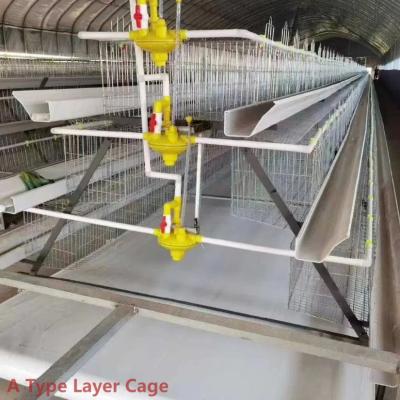 China A Frame Multi Level Layer Cage System Galvanized Steel Livestock Cage Farming Solutions for sale
