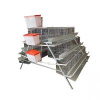 China A Frame Multi Level Layer Cage System Galvanized Steel Livestock Cage Farming Solutions for sale