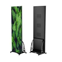 China Height Adjustable Portable Indoor Led Poster WIFI USB Control Standing Led Poster Display 1920X640mm Portable Led Poster Screen for sale