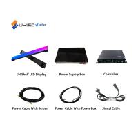China Ultra Wide Small Supermarket Advertising Player Bar Stretched Digital LED Shelf Edge LED Strip Screen Display for sale
