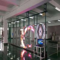 China The Newest Waterproof Indoor Led Curtain Transparent Led Display Mesh for Advertising  Transparent Film Advertising LED Display for sale