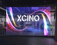 China High Resolution High Brightness 500*500 500*1000 1000*1000  Curtain Film Transparent LED Display for sale