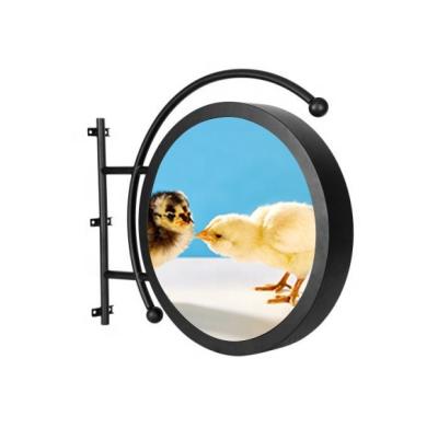 China Customized  Round Circle LED Display  Indoor Outdoor Shop Store Dual Sides Waterproof Screen Sign Logo for sale