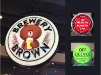 China Customized  Round Circle LED Display  Indoor Outdoor Shop Store Dual Sides Waterproof Screen Sign Logo for sale