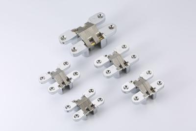 China Heavy Duty Concealed Invisible Hinge Zinc Alloy 180 Degree Corrosion Resistant Lightweight for sale