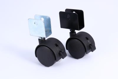 China Heavy Duty Furniture Casters 2.5 Inch Swivel Wheels with Brake for Office Chair Legs for sale