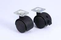 China Antiwear Small Furniture Casters 2 Inch PU Swivel Wheels CE Certified for Office Home for sale