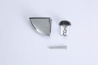 China Stainless Steel 304 Glass Shelf Clip 90 Degree for 8-12mm Toughened Glass Wall Mounted for sale