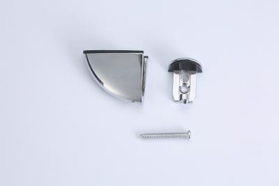 China Stainless Steel 304 Glass Shelf Clip 90 Degree for 8-12mm Toughened Glass Wall Mounted for sale