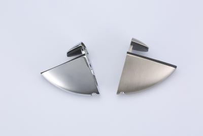 China SUS304 Stainless Steel Glass Shelf Clip 90 Degree for 8-12mm Tempered Glass for sale
