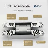 China Silent Hinge 180 3D-ADJUSTABLE CONCEALED HINGE Degree Heavy-duty Folding Door for sale