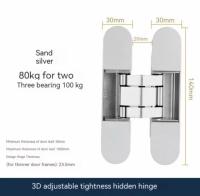 China Silent Hinge 180 3D-ADJUSTABLE CONCEALED HINGE Degree Heavy-duty Folding Door for sale