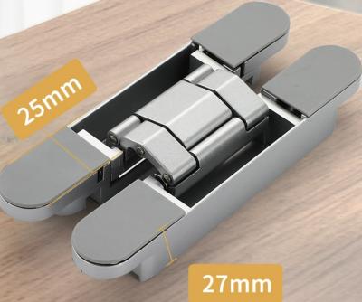 China Stainless Steel Heavy Duty Invisible Hinge 120kg Load 3D Adjustable for 18-22mm Doors for sale